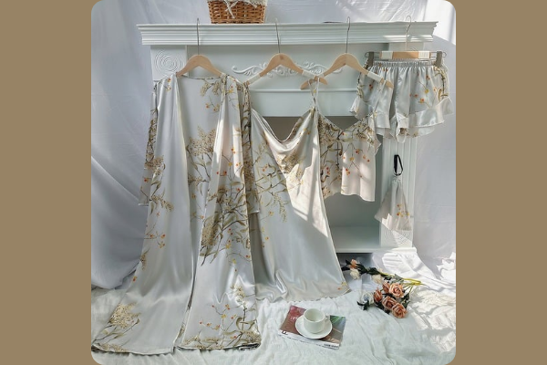 Uptawk eStore | Five-Piece Home Wear Cherry Pajamas Set